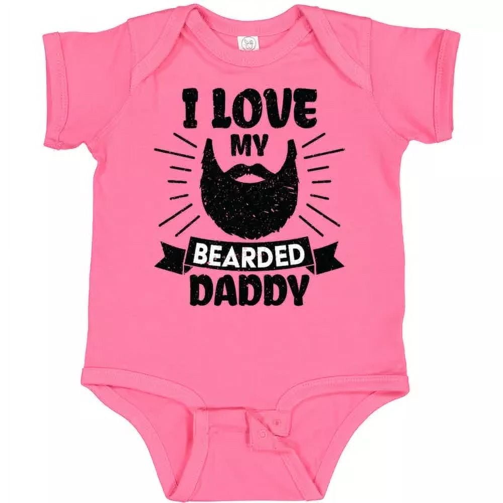 Bella Canvas I Love My Bearded Daddy For Fathers Day With Grunge Baby Kids Bodysuit - Walmart.com