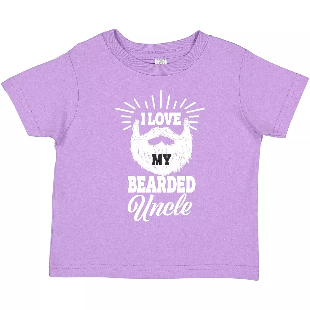 Bella Canvas I Love My Bearded Uncle Toddler Shirt Men Beards Tattoos Beard Day Toddler Shirt ...