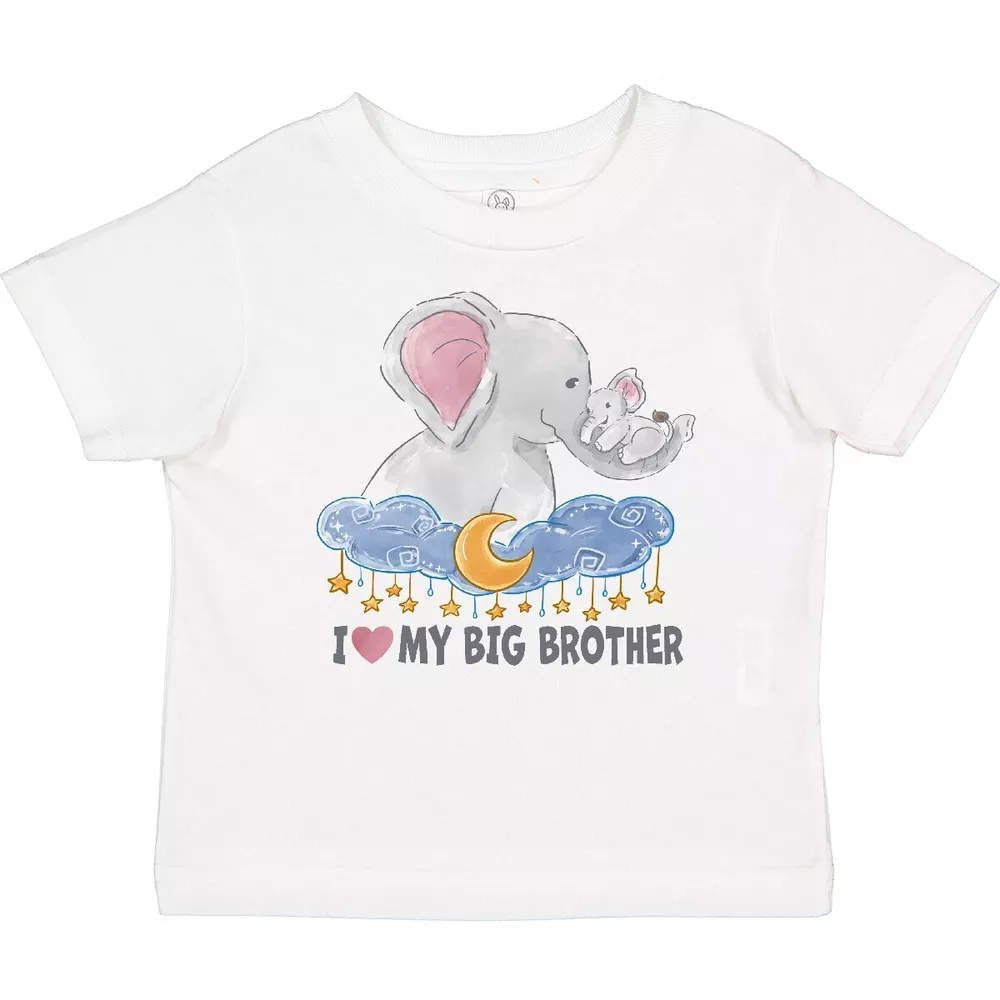 Bella Canvas I Love My Big Brother Cute Elephants With Moon And Stars ...