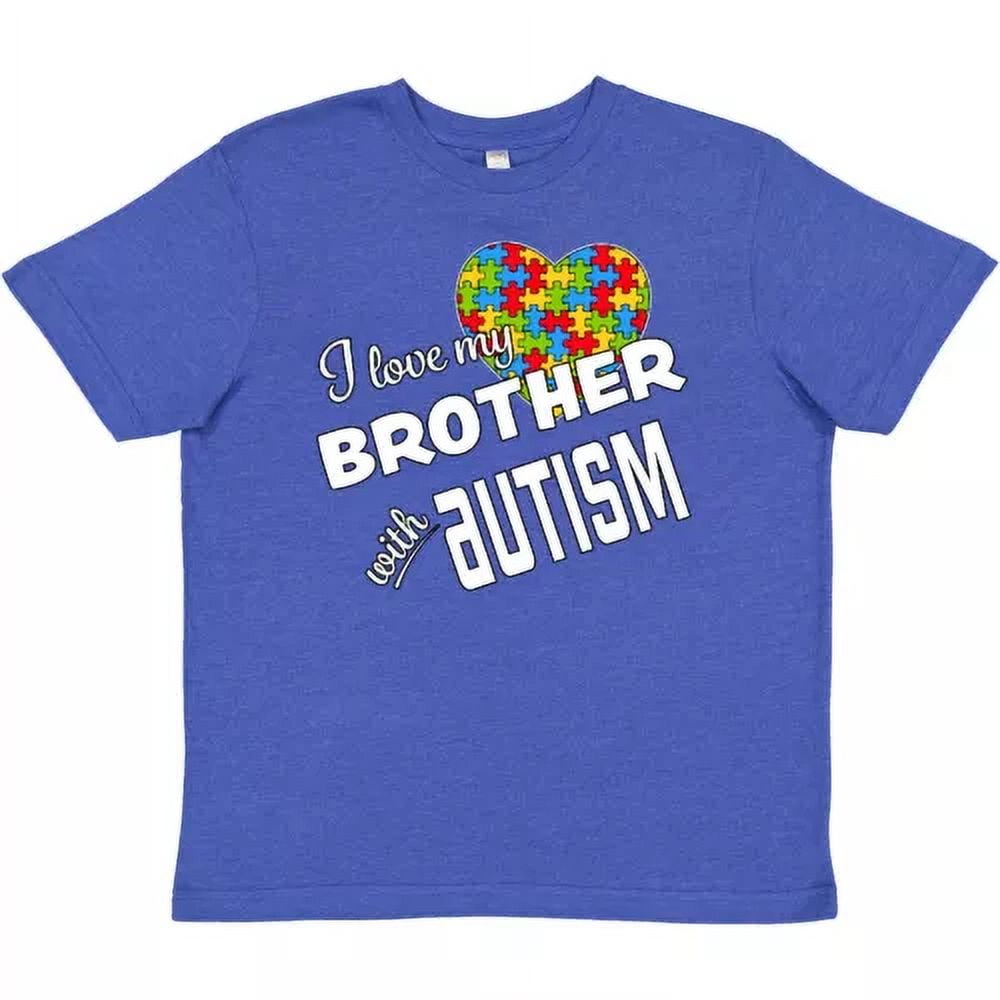 Bella Canvas I Love My Brother With Autism Awareness Sister Big Older ...