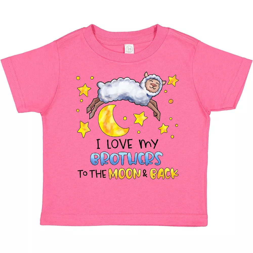 Bella Canvas I Love My Brothers To The Moon And Back Cute Sheep Toddler Shirt Sis Toddler Shirt ...