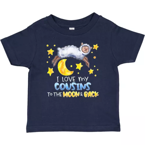 Bella Canvas I Love My Cousins To The Moon And Back Cute Sheep Baby Toddler Shirt Family ...