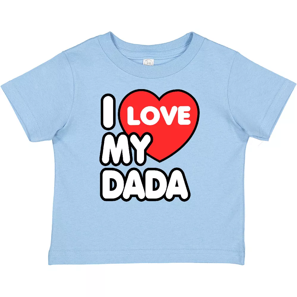 Bella Canvas I Love My Dada Baby Toddler Shirt Heart Family Fathers Day Father Dad Daddy Toddler ...