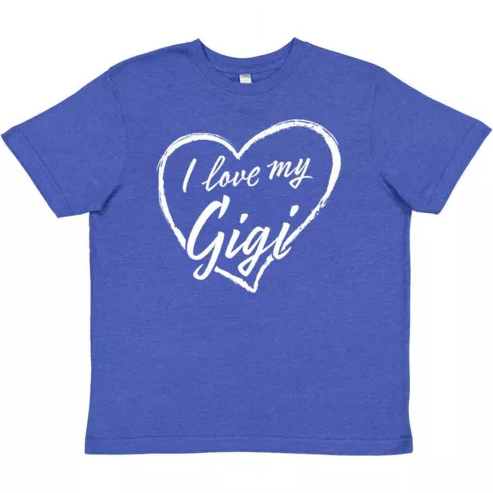 Bella Canvas I Love My Gigi In White Chalk Heart Grandma Grandmother Toddler Shirt - Walmart.com