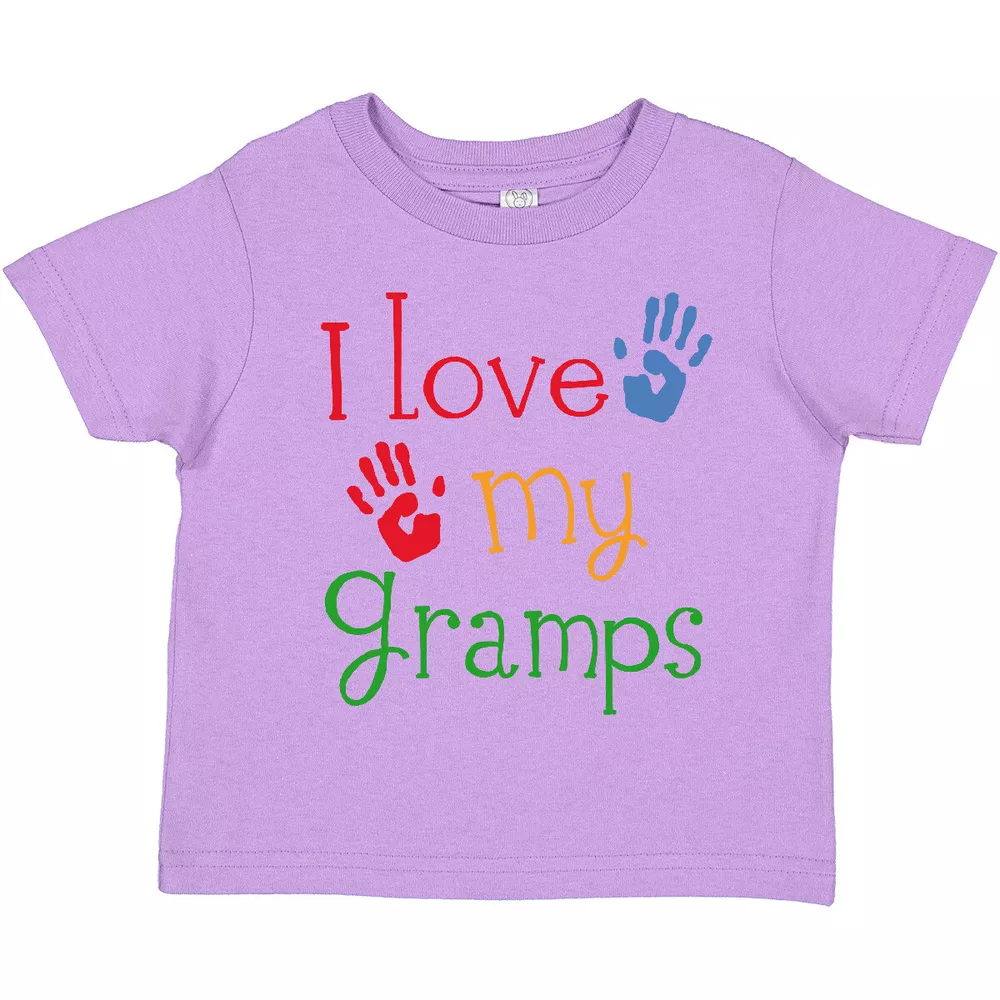 Bella Canvas I Love My Gramps Cute Grandkids Toddler Shirt Grandpa Grandfather Me Toddler Shirt ...