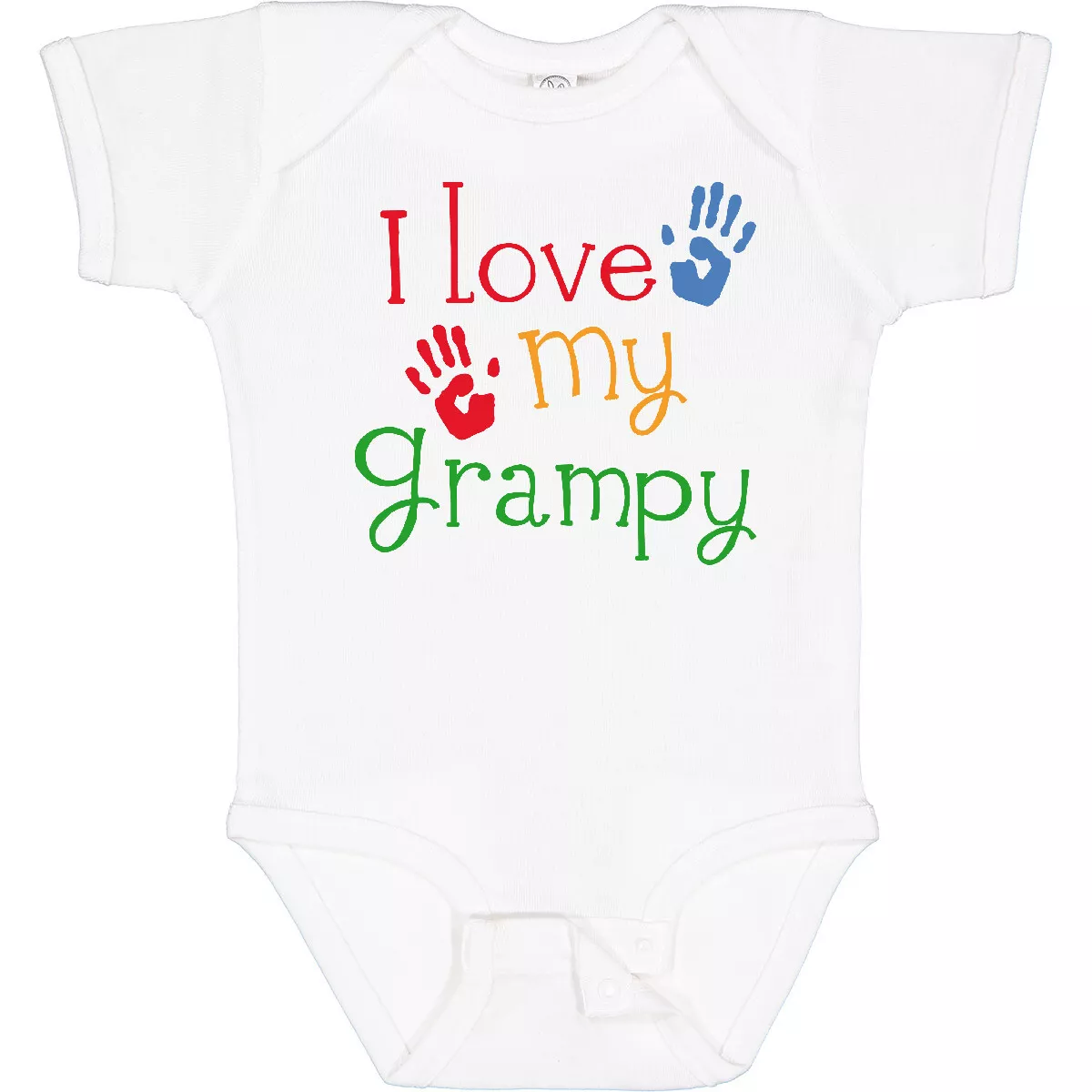 Bella Canvas I Love My Grampy Grandchild Baby Bodysuit Grandkids Grandson Boys Cute Baby ...