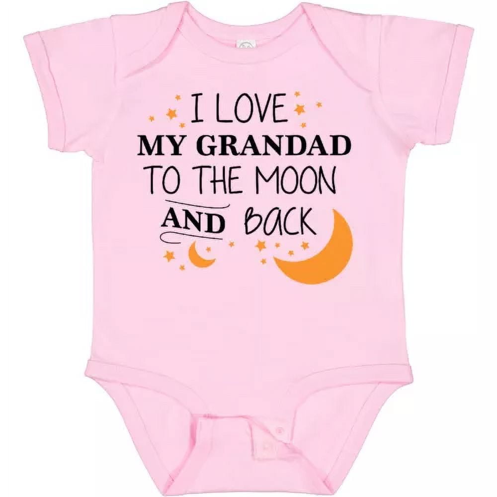 Bella Canvas I Love My Grandad To The Moon And Back Baby Bodysuit Family You Granpa Baby ...