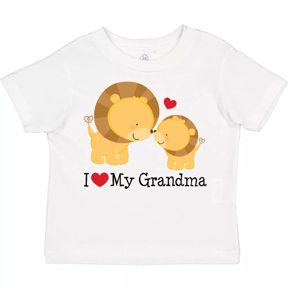 Bella Canvas I Love My Grandma Toddler Shirt Grandmother Heart Cute Gift From Kid Toddler Shirt ...