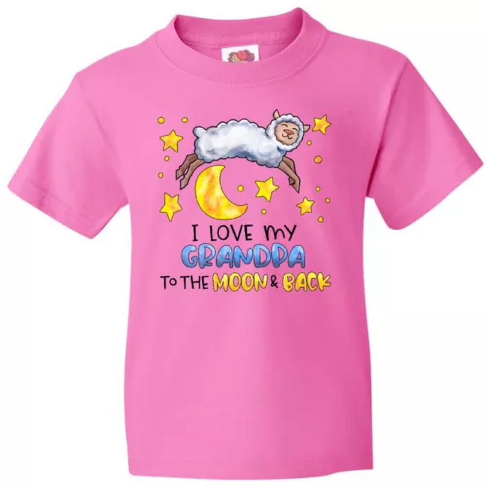 Bella Canvas I Love My Grandpa To The Moon And Back Cute Sheep Child Toddler Shirt - Walmart.com