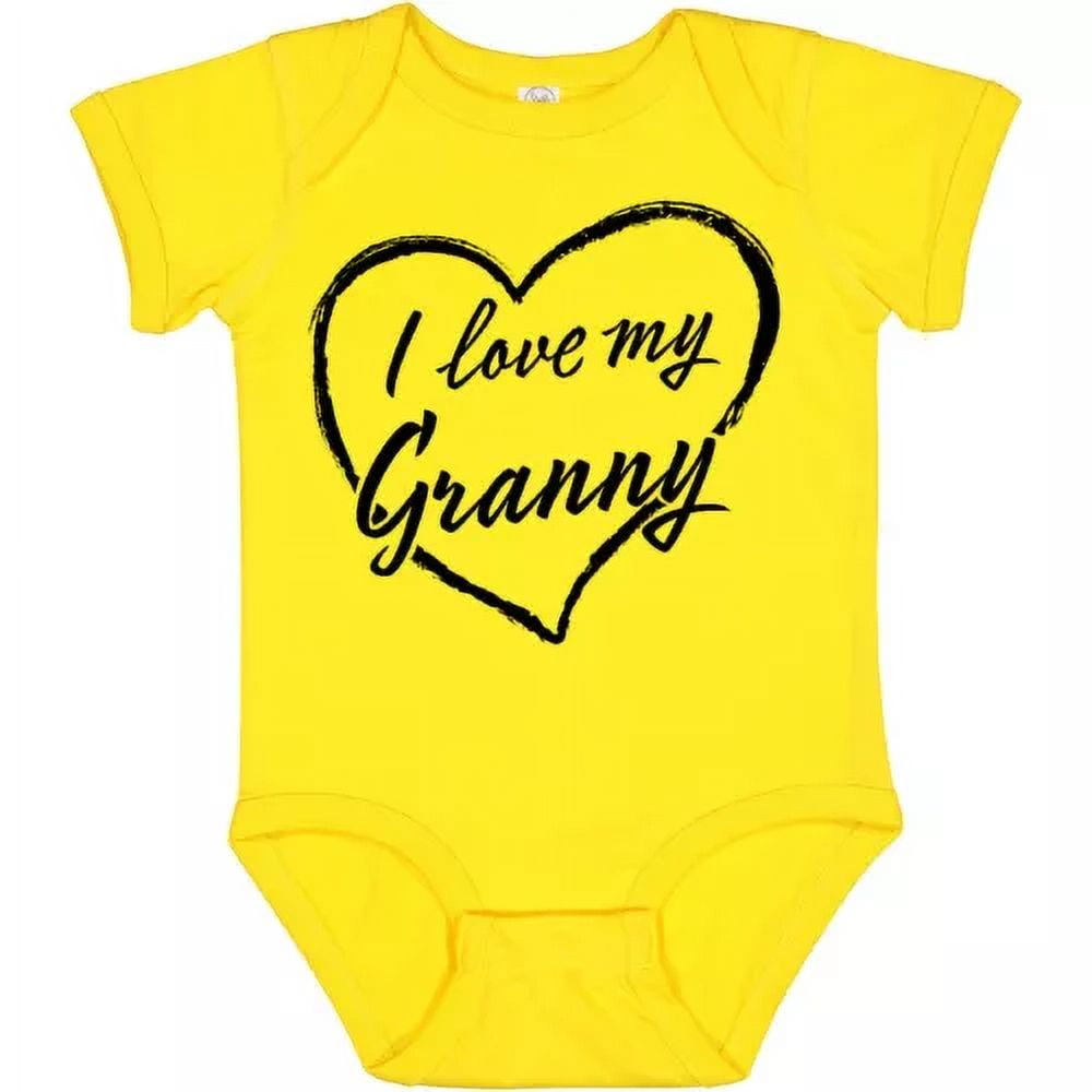 Bella Canvas I Love My Granny In Black Chalk Heart Baby Family Grandma As Bodysuit - Walmart.com