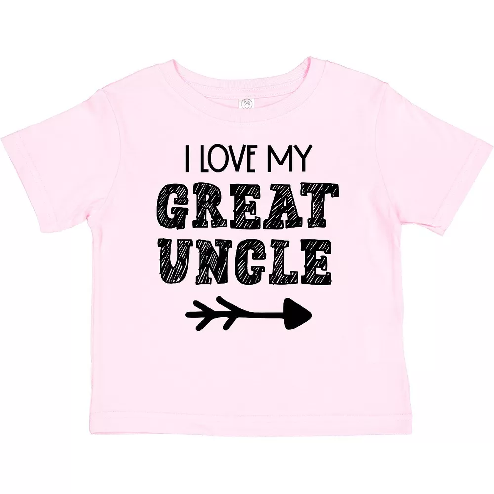 Bella Canvas I Love My Great Uncle With Arrow Baby Toddler Shirt Family Grand Niece New Toddler ...