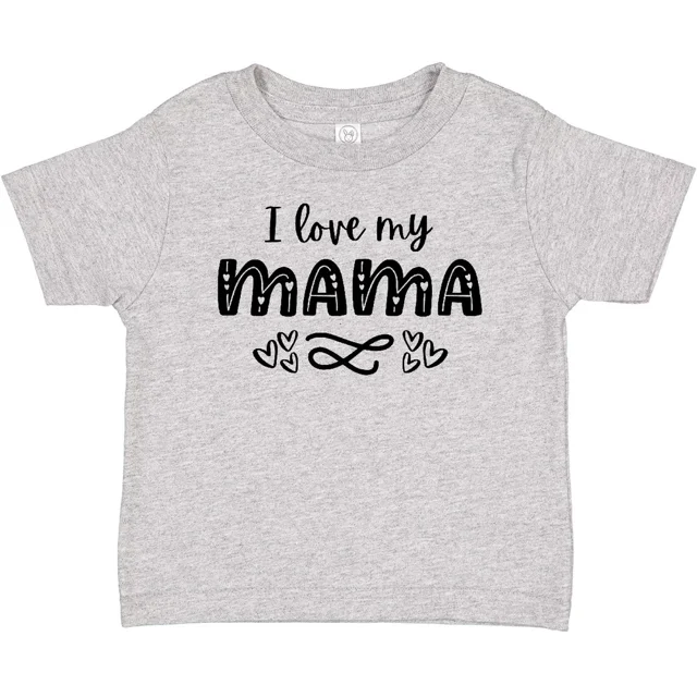 Bella Canvas I Love My Mama With Hearts Baby Toddler Shirt Mothers Day Mom Momma Mother Toddler ...