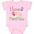 Bella Canvas I Love My Meemaw Baby Bodysuit Mee Maw Grandma Grandchild Grandkids Baby Bodysuit ...