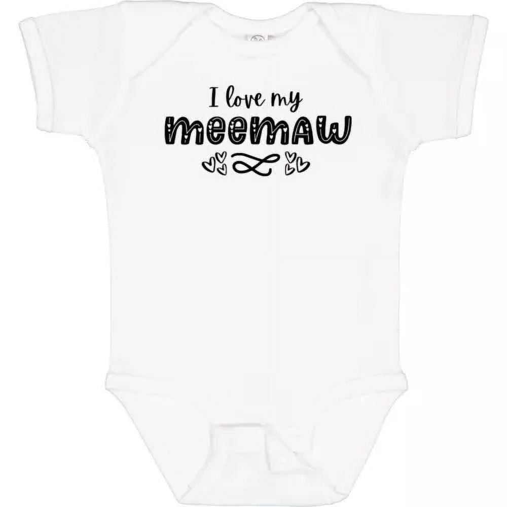 Bella Canvas I Love My Meemaw With Hearts Baby Mothers Day Grandma Niece Bodysuit - Walmart.com