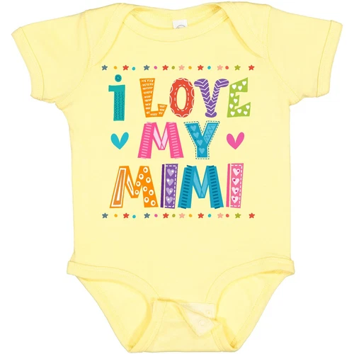 Bella Canvas I Love My Mimi For Babies Baby Bodysuit From Grandchild Girl Girls Hws Bodysuit ...