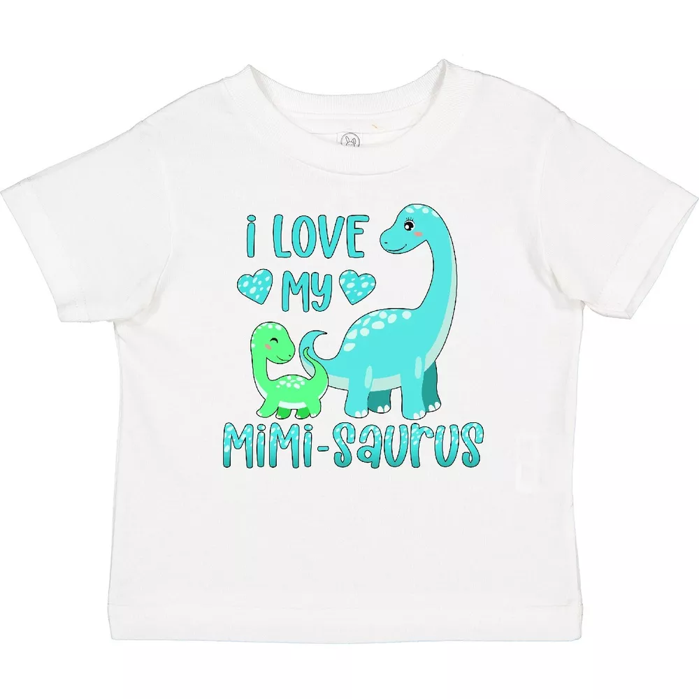 Bella Canvas I Love My Mimi-Saurus Cute Brontosaurus Family Baby Toddler Shirt Mimi Day Toddler ...