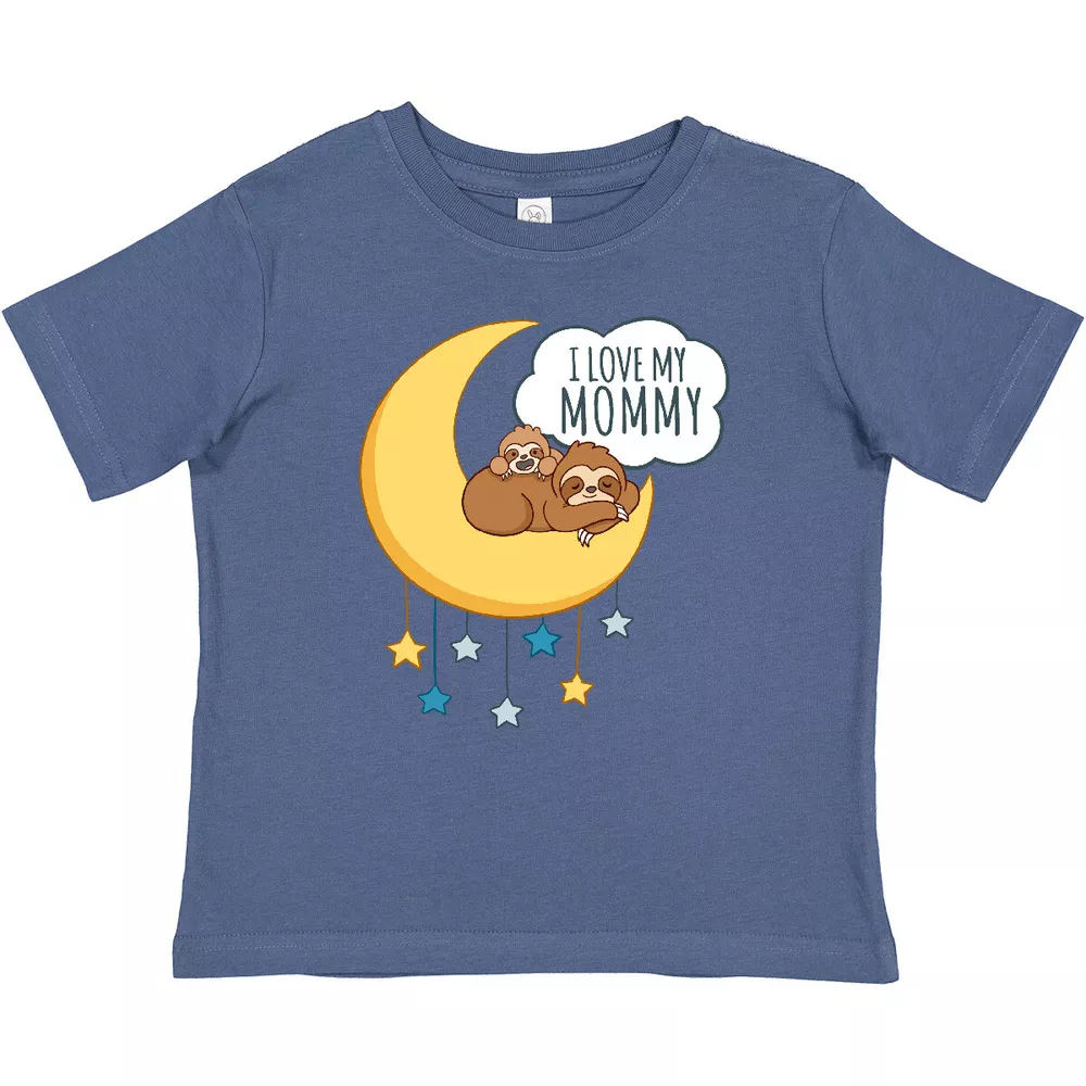 Bella Canvas I Love My Mommy Baby Toddler Shirt Mom Mother Mama From Dad Daughter Sloths Toddler ...