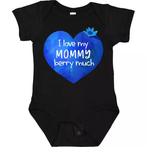 Bella Canvas I Love My Mommy Berry Much Baby Bodysuit Mom Mother Mama ...