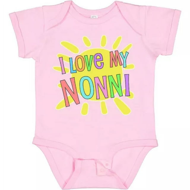Bella Canvas I Love My Nonni- Sun And Rainbow Letters Baby Family Cute Bodysuit - Walmart.com