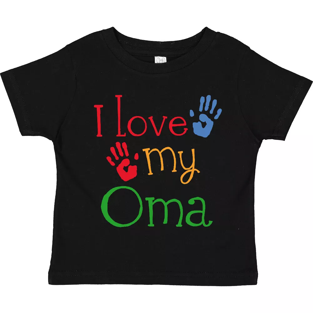 Bella Canvas I Love My Oma Grandchild Gift Toddler Shirt Grandma Grandmother Day Toddler Shirt ...