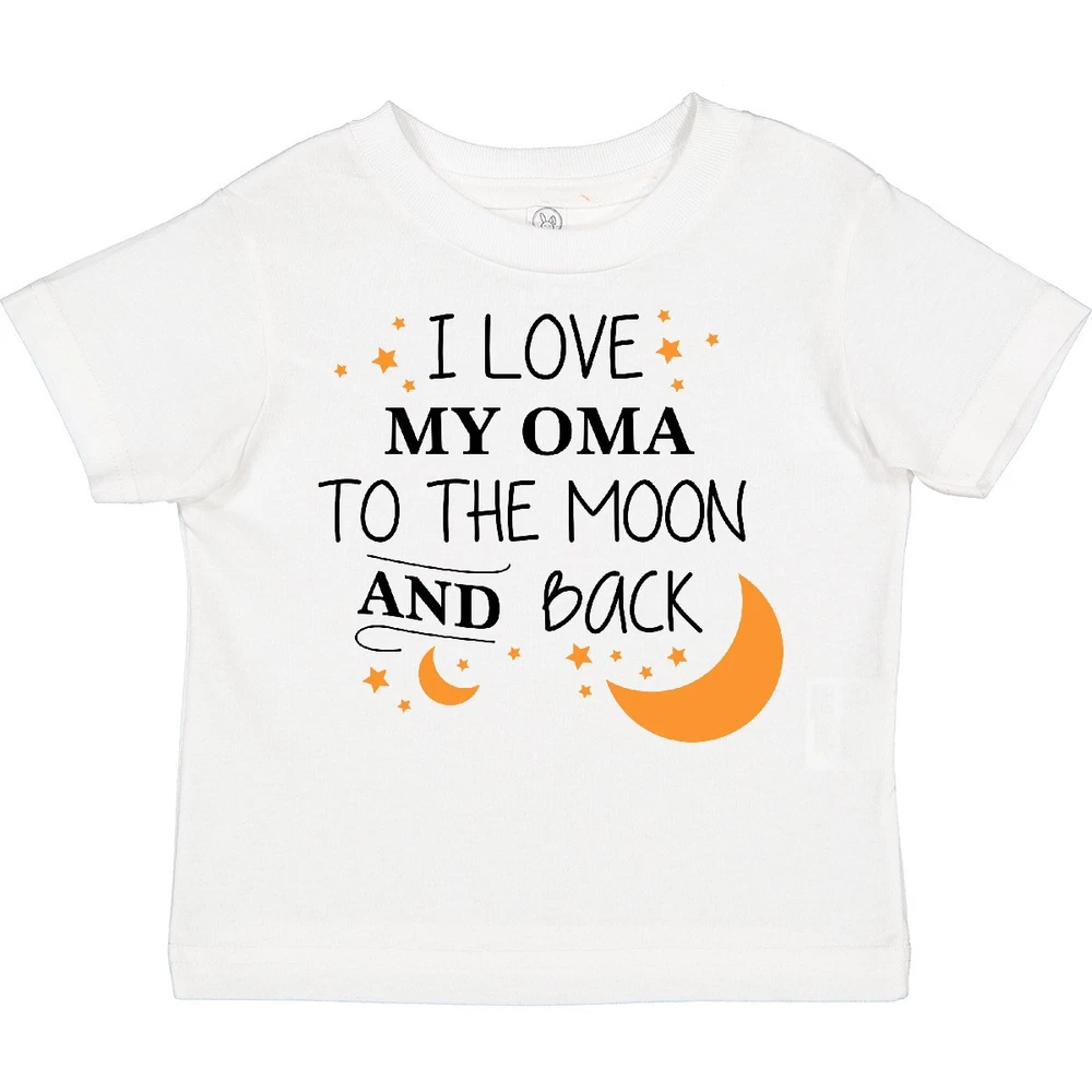 Bella Canvas I Love My Oma To The Moon And Back Toddler Shirt Family You Grandma Toddler Shirt ...