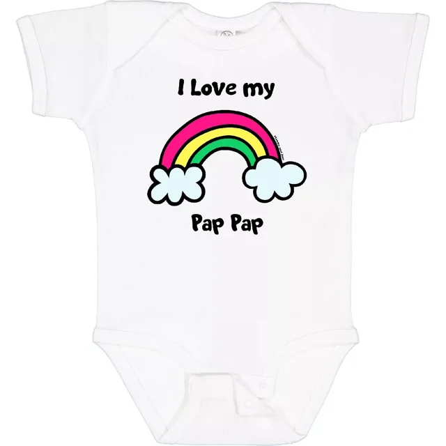 Bella Canvas I Love My Pap Pap Infant Creeper Lucky Rainbow Pot Of Gold Happy Baby Bodysuit ...