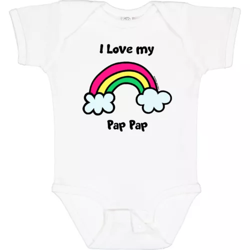 Bella Canvas I Love My Pap Pap Infant Creeper Lucky Rainbow Pot Of Gold ...