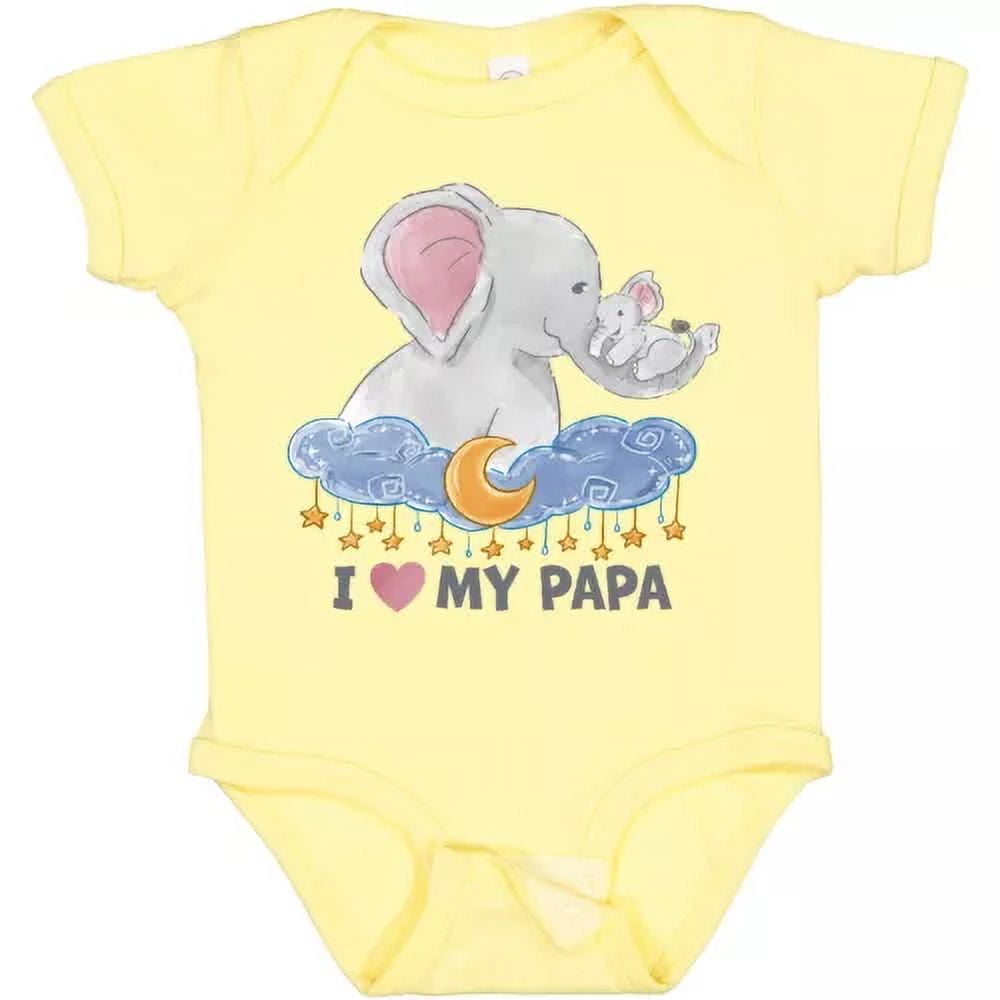 Bella Canvas I Love My Papa Cute Elephants With Moon And Stars Baby Lover Bodysuit - Walmart.com