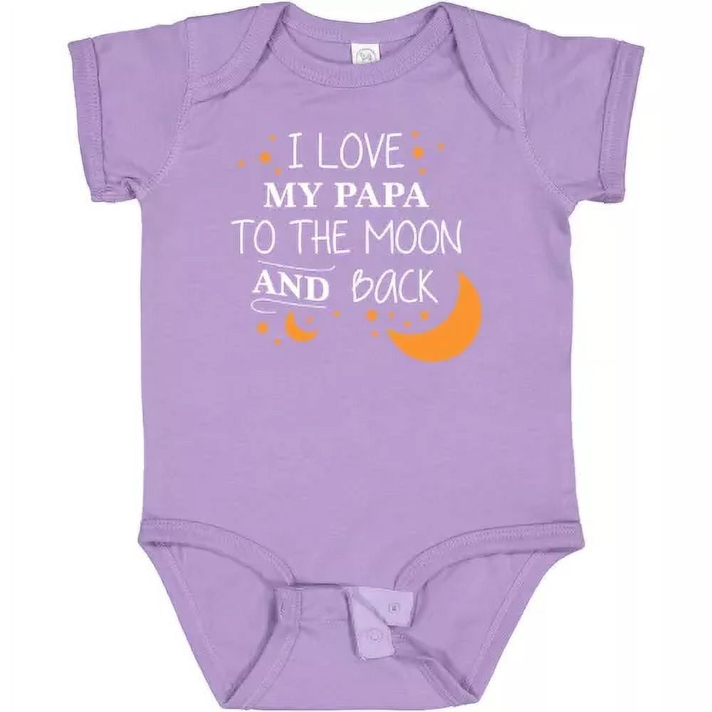 Bella Canvas I Love My Papa To The Moon And Back Baby Family You Dad Stars Bodysuit - Walmart.com