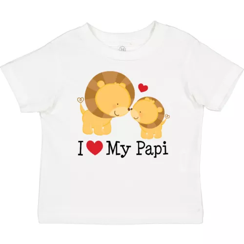 Bella Canvas I Love My Papi Childs Baby Toddler Shirt Daddy Heart Son Daughter Gift Cute ...