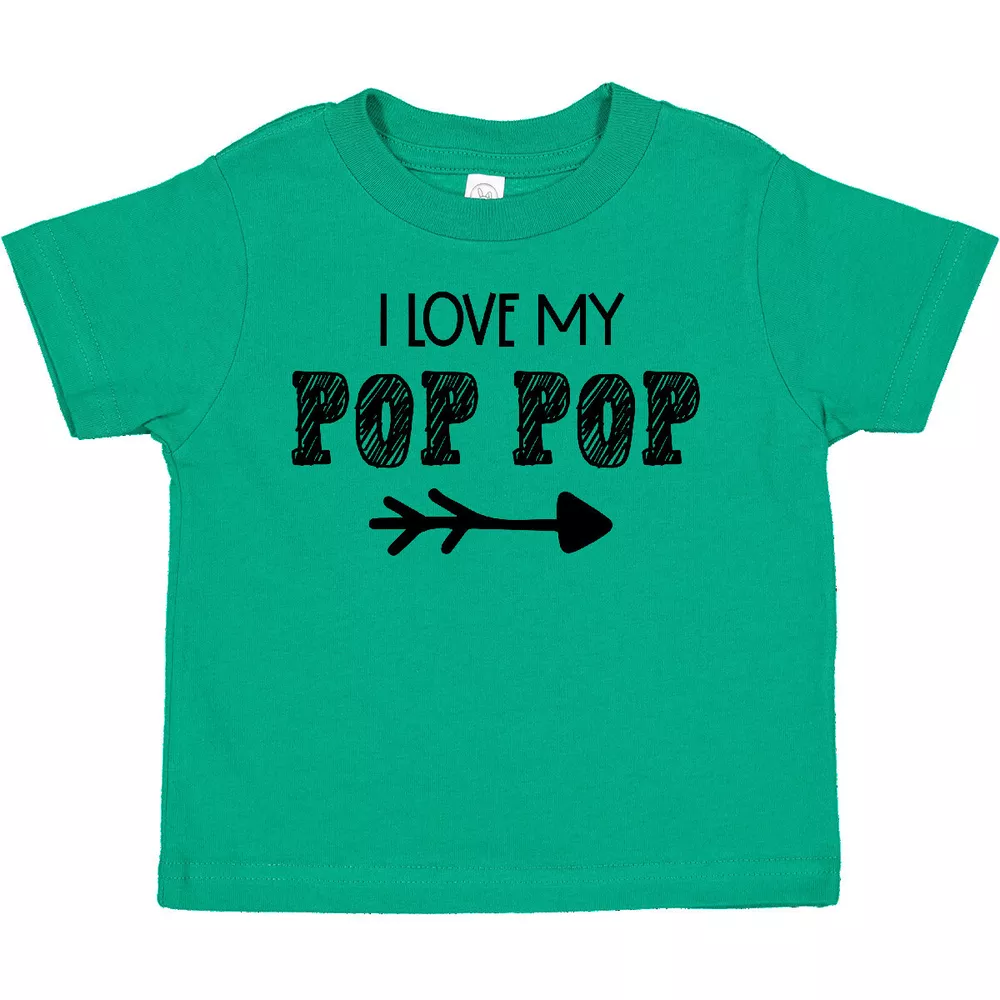 Bella Canvas I Love My Pop Pop With Arrow Toddler Shirt Fathers Day Kids Grandpa Toddler Shirt ...