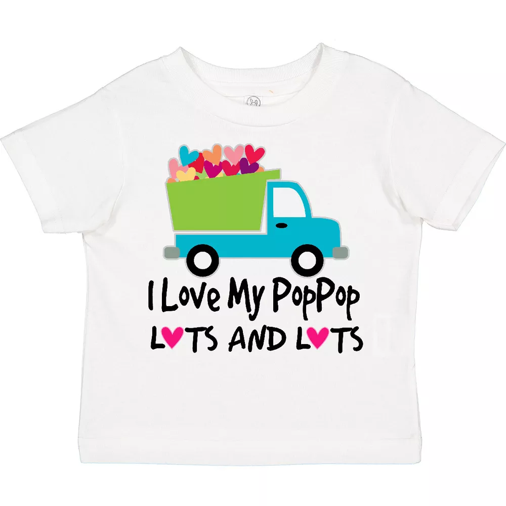 Bella Canvas I Love My PopPop Toddler Shirt From Grandchild Childs Cute Grandpa Toddler Shirt ...