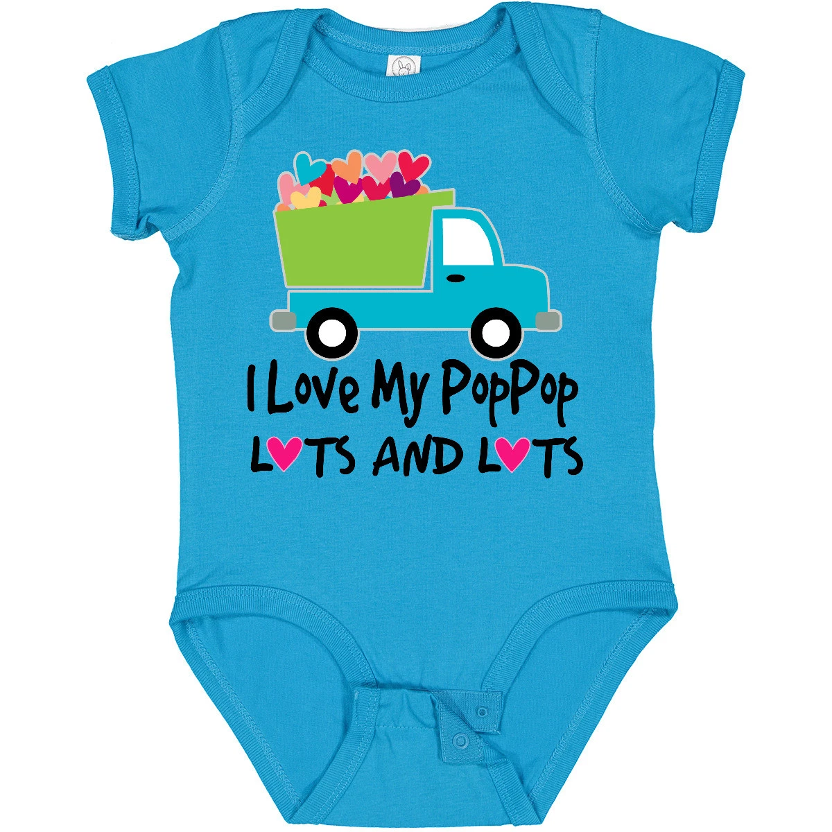 Bella Canvas I Love My Poppop Baby Bodysuit From Grandchild Childs Cute Grandpa Hws Baby ...