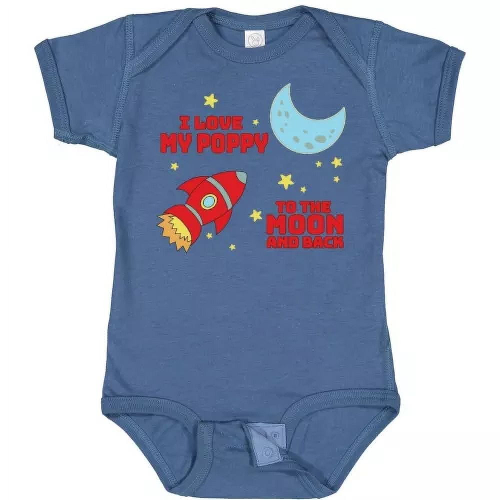 Bella Canvas I Love My Poppy To The Moon And Back Baby Family Grandfather Bodysuit - Walmart.com