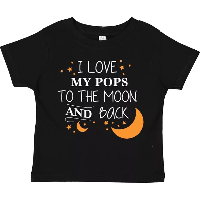 Bella Canvas I Love My Pops To The Moon And Back Toddler Shirt Family You Grandpa Toddler Shirt ...