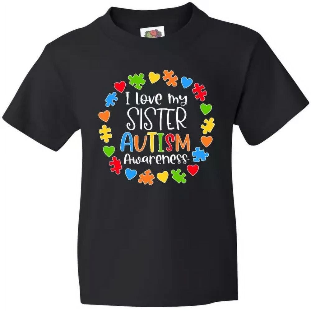 Bella Canvas I Love My Sister Autism Awareness Big Little Brother Bro ...