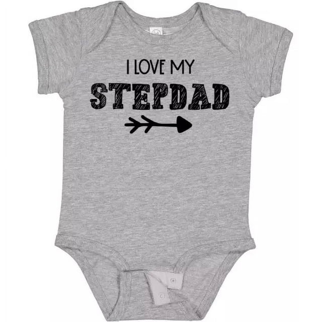 Bella Canvas I Love My Stepdad With Arrow Baby Fathers Day Kids Stepfather Bodysuit - Walmart.com