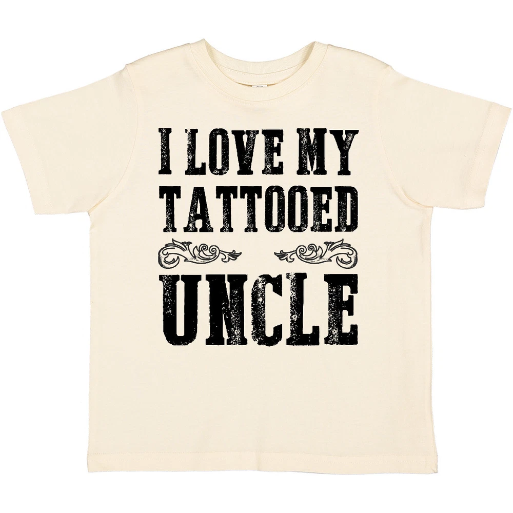Bella Canvas I Love My Tattooed Uncle Toddler Shirt Men Beards Tattoos Tattoo For Toddler Shirt ...