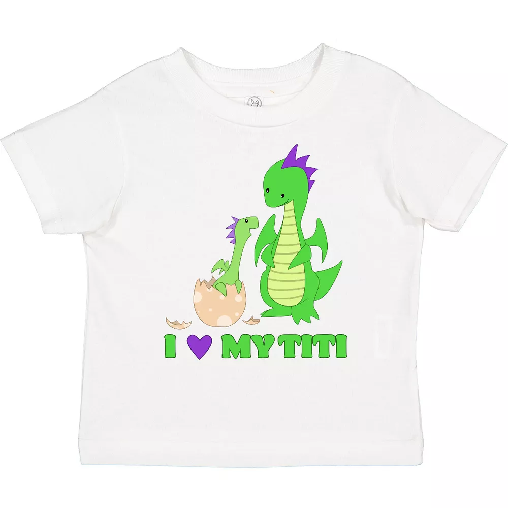 Bella Canvas I Love My Titi Toddler Shirt Family Dragons Auntie Hatchling Egg Kid Toddler Shirt ...