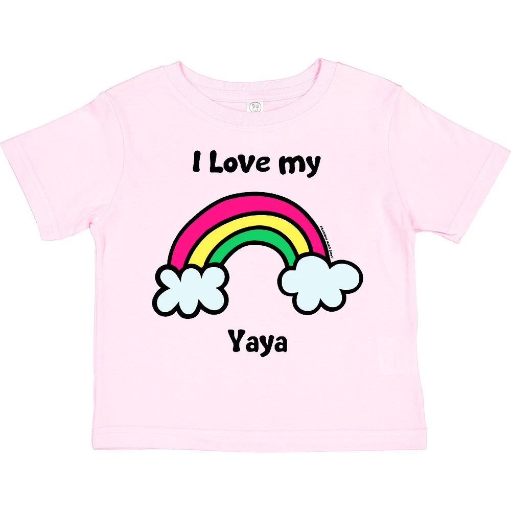 Bella Canvas I Love My Yaya Toddler Shirt Lucky Rainbow Pot Of Gold Happy Gift Toddler Shirt ...