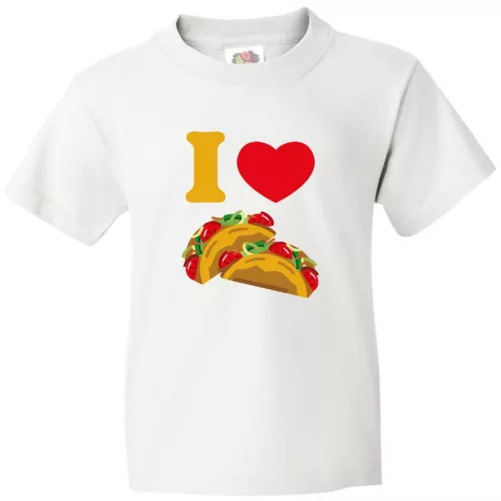 Bella Canvas I Love Tacos Toddler T-Shirt Heart Taco Mexican Food Pinkinkartkids Chef - Walmart.com