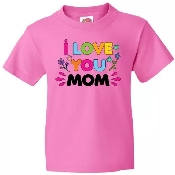 Bella Canvas I Love You Mom With Flowers Cute Adorable Gender Reveal ...