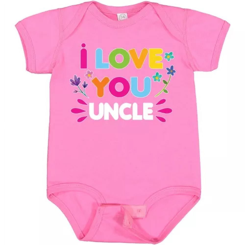 Bella Canvas I Love You Uncle With Flowers Baby Family Cute Adorable ...