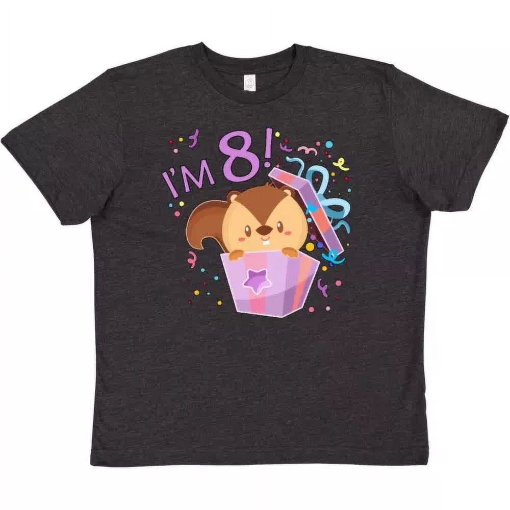 Bella Canvas I'M Eight- Cute Squirrel 8Th Birthday Party Toddler T-Shirt Birthdays 8 - Walmart.com