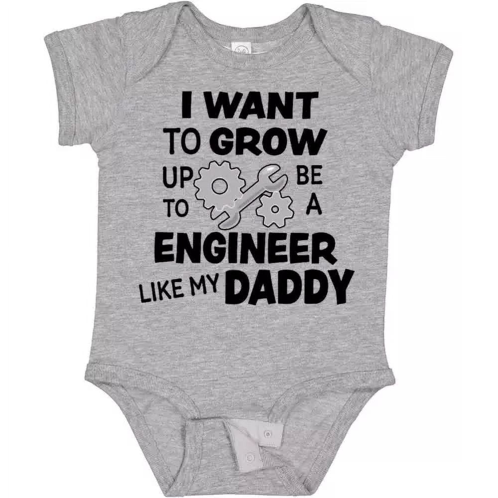 Bella Canvas I Want To Grow Up To Be A Engineer Like My Daddy Baby Future Bodysuit - Walmart.com