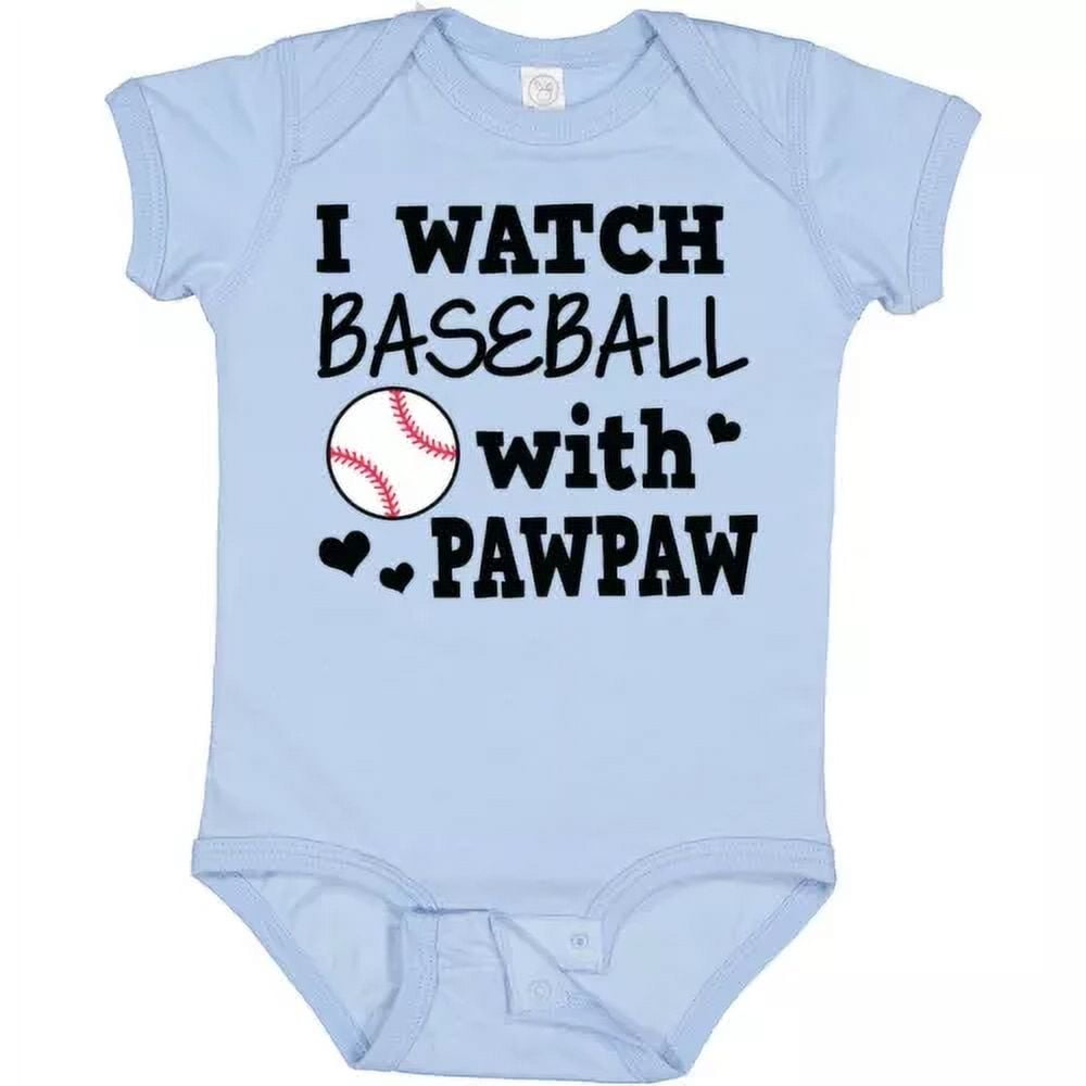 Bella Canvas I Watch Baseball With My Pawpaw Baby Sports Boy Sport ...