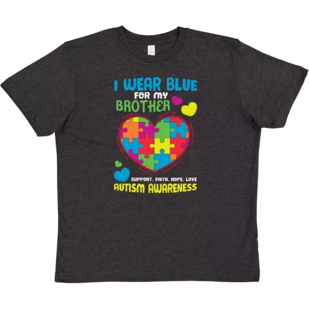 Bella Canvas I Wear Blue For My Brother Autism Awareness Sibling Love ...
