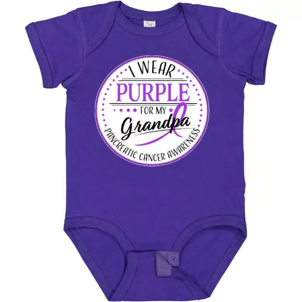 Bella Canvas I Wear Purple For My Grandpa- Pancreatic Cancer Baby ...