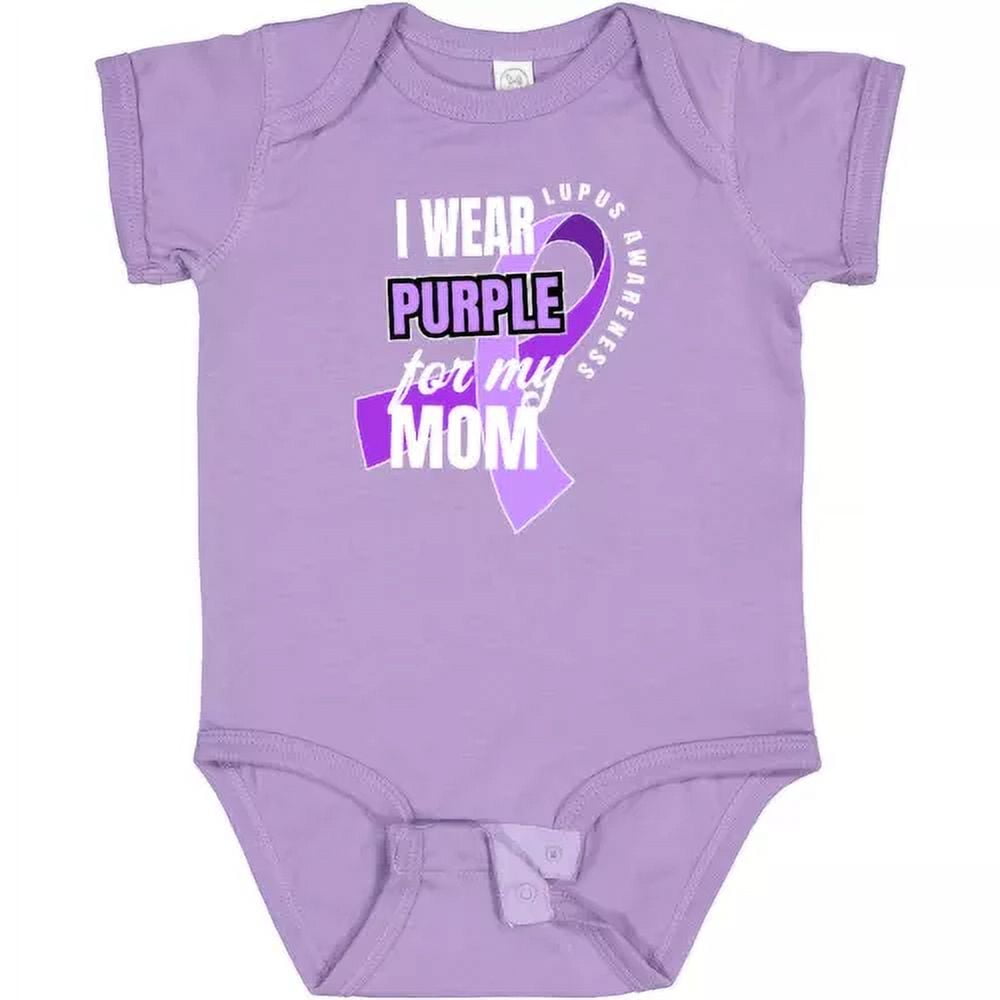 Bella Canvas I Wear Purple For My Mom Lupus Awareness Baby Ribbon ...