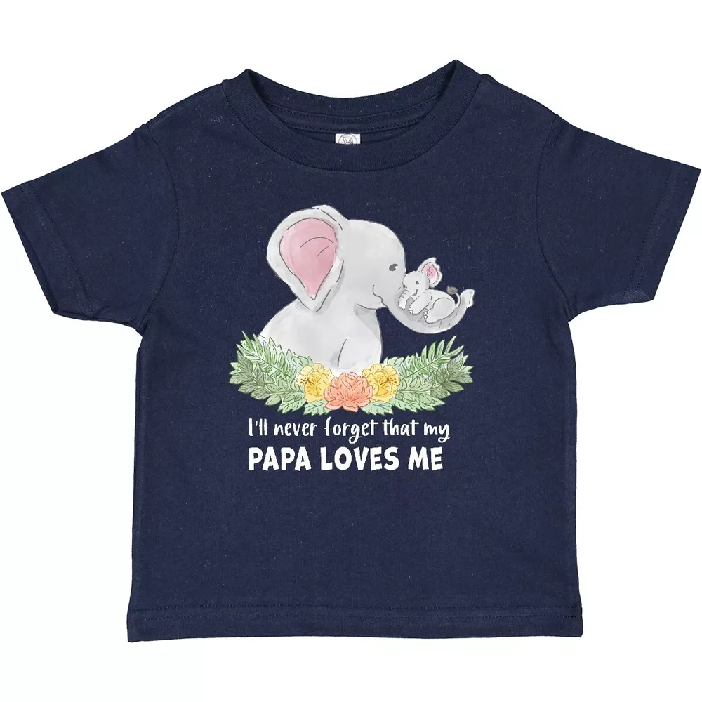 Bella Canvas I'll Never Forget That My Papa Loves Me With Cute Baby Toddler Shirt Animals ...